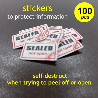 self-destructing self-adhesive sticker for information protection | eBay