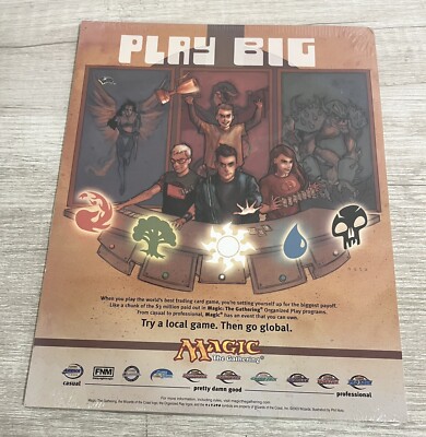 Sealed Lot Of Magic The Gathering MTG PLAY BIG (2003) Promo Flyer Sheet ...