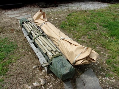 MILITARY 16x16 FRAME TENT SURPLUS US ARMY WITH FRAMES CAMPING HUNTING ...