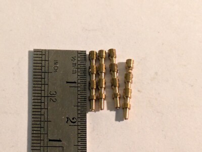 Ship Model Fittings Parts 4 Brass 13mm rail stanchions w/ 3 holes | eBay