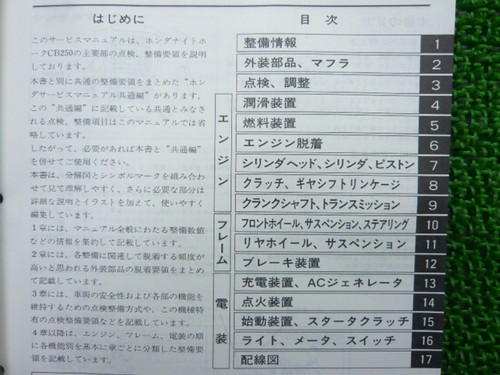 Used Honda Nighthawk 250 Service Manual (Includes Wiring Diagram) for ...