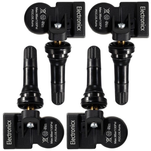 4 Tire Pressure Sensors TPMS Sensors Rubber Valve for Nissan Micra K14 ...