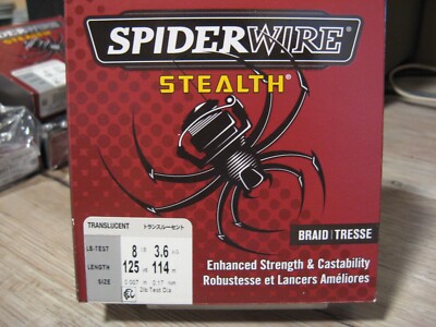 SpiderWire Stealth Braided Fishing Line - 8 LB - 125 Yds - Translucent ...