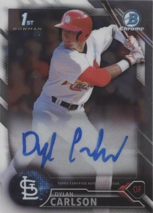 2016 Bowman Draft - Chrome Draft Pick Autographs Dylan Carlson #CDA-DC ...