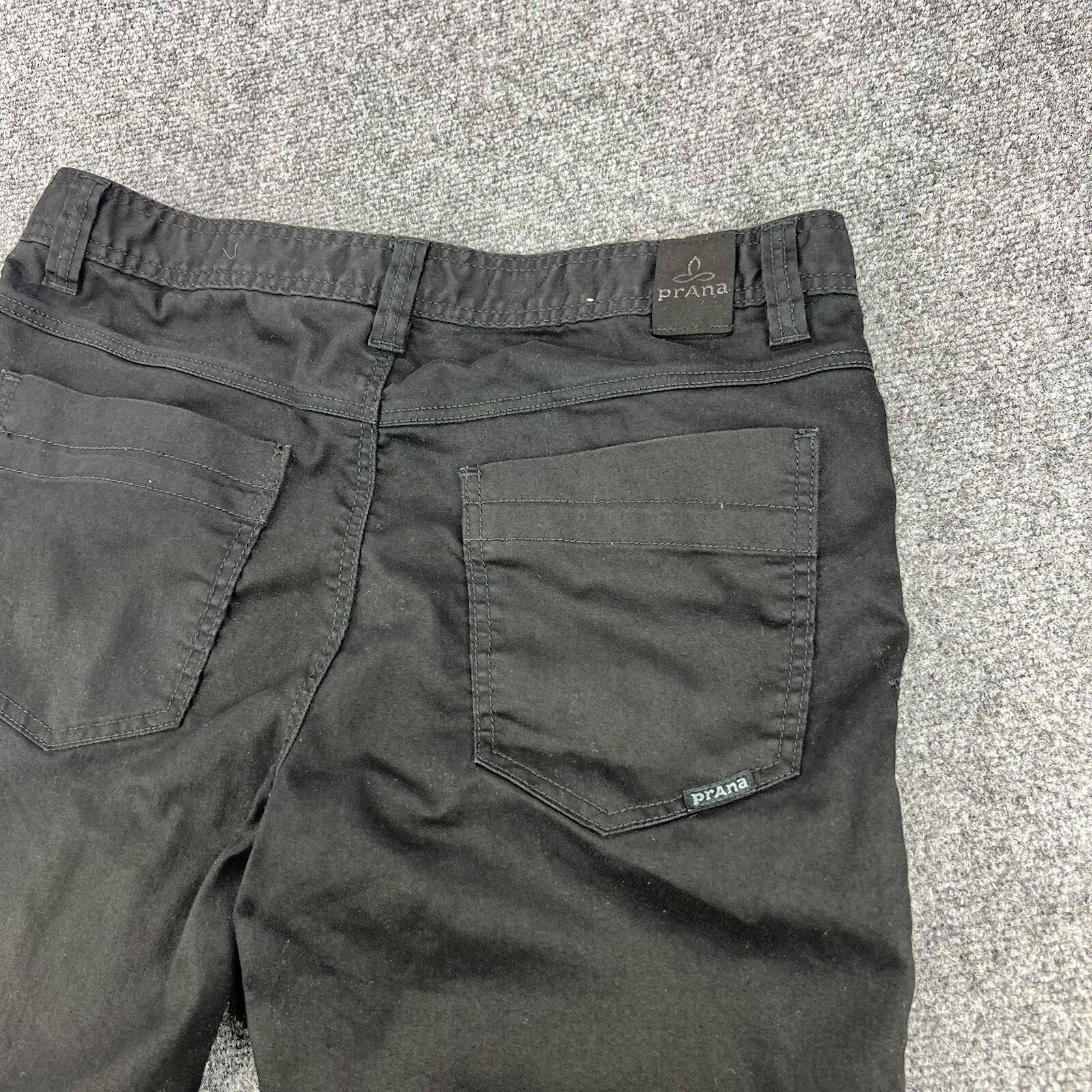 Prana Pants Mens 33x32 Black Brion Slim Fit Stretch Hiking Casual