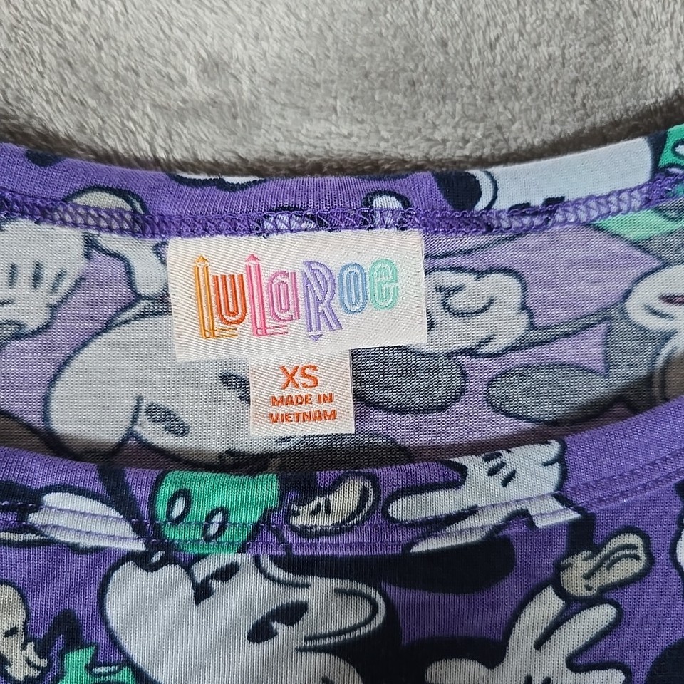 LulaRoe Dress Wimens XS Purple Disney Carly Mickey Mouse Casual ...