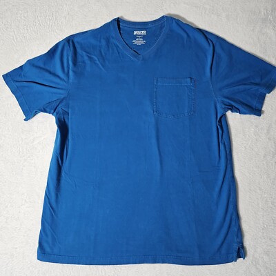 Duluth Trading Shirt Men's Large Relaxed Fit Longtail T V-Neck Blue ...