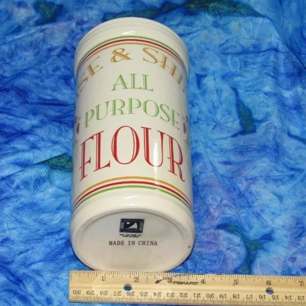 Rooster Farmhouse Kitchen Decor Ceramic Flour Canister | eBay