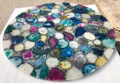36" Mix Agate Stones Table Top / Agate Center / Dining Table Top Home ...