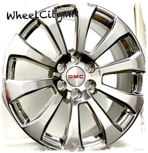 22" polished Chevy High Country OE 5922 replica RVA wheels GMC Sierra ...