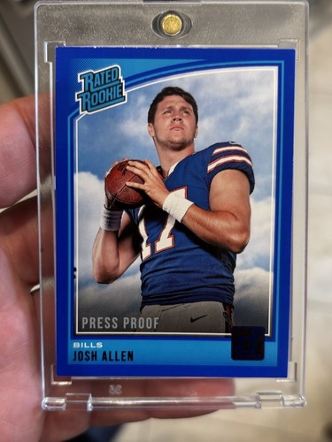 2018 Panini Donruss Josh Allen Press Proof Blue #304 Rookie | eBay