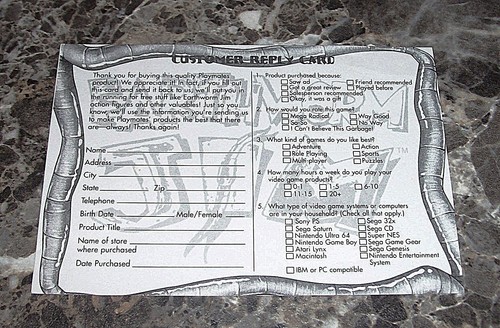 Earthworm Jim Sega Genesis Registration Card - Authentic game Reg. Card ...