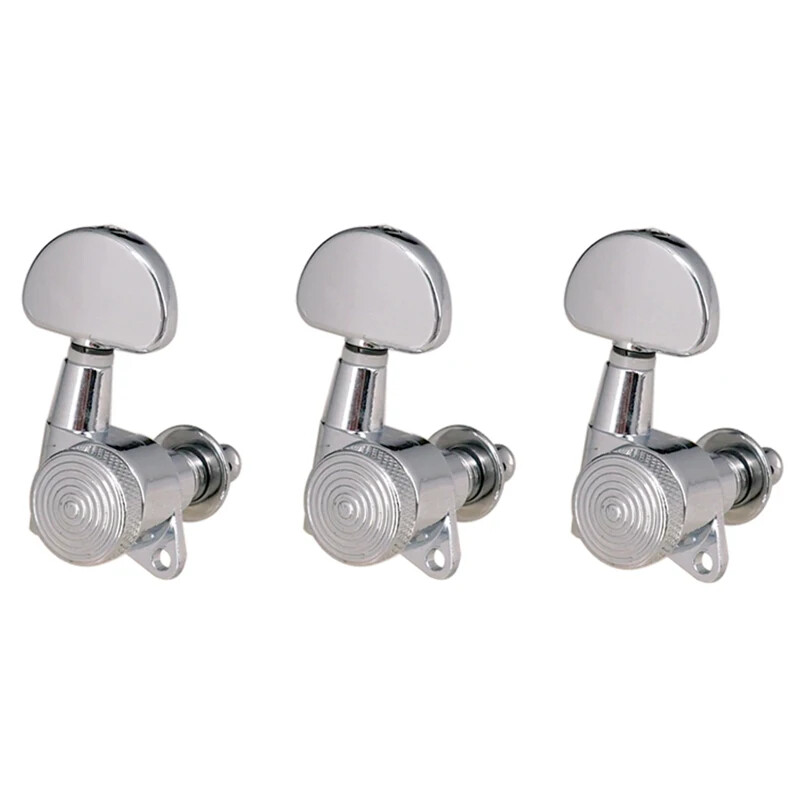 Chrome 6R Inline Guitar String Tuning Pegs Auto Locking Tuners Keys ...
