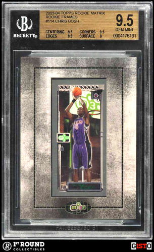 POP 1: Chris Bosh RC BGS 9.5: 2003-04 Topps Rookie Matrix Rookie Frames ...