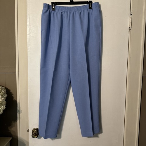 *ALLISON DALEY SOLID LIGHT BLUE ELASTIC WAIST PANTS W/POCKETS SZ 16 ...