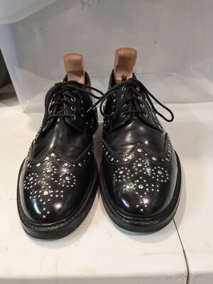 STUDDED SHOES WITH COMMANDO STYLE SOLES by LONDON BROGUES, SIZE 10 ...