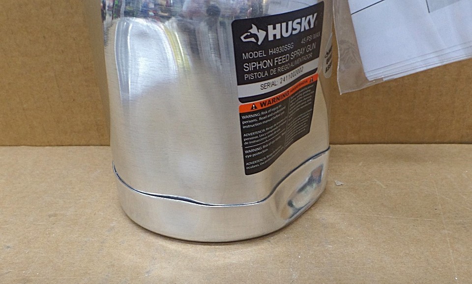 HUSKY H4930SSG SIPHON FEED SPRAY GUN 1000 CC PAINT CUP SET READ | eBay