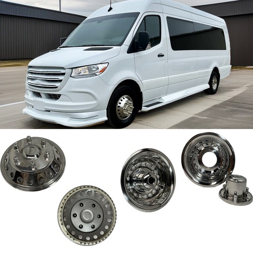 4x For Sprinter Van 2007-2025 16" Dual Steel Wheel Simulators Dually ...