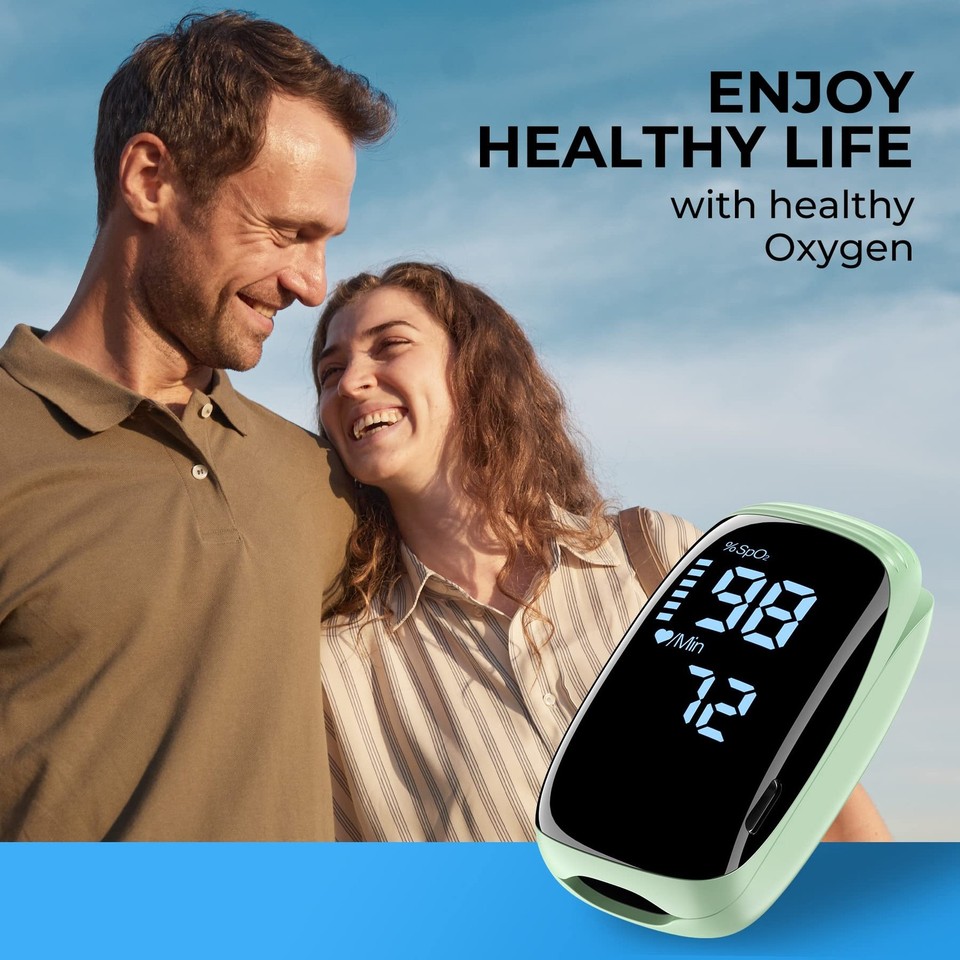 Rechargeable Finger Pulse Oximeter Blood Oxygen SpO2 Monitor Fingertip ...