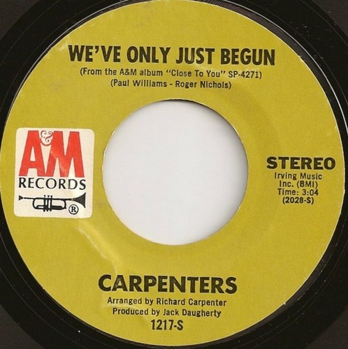 Carpenters - We've Only Just Begun - Vinyl Record | eBay