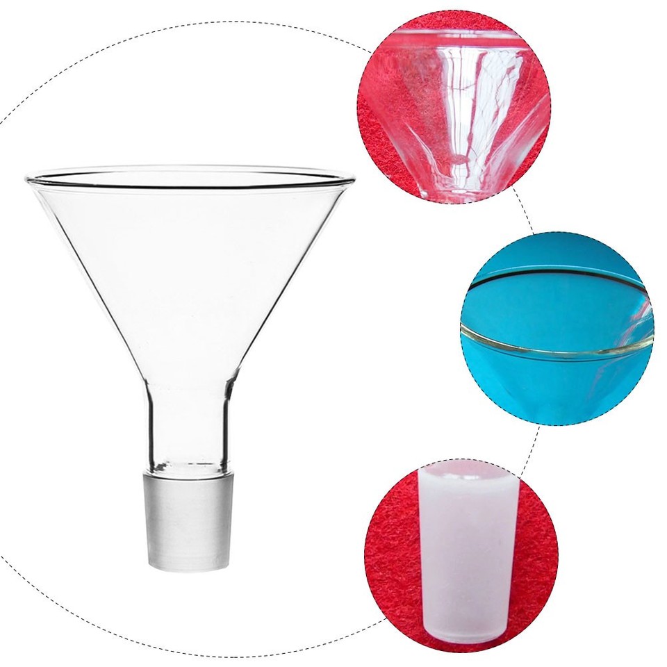 Glass Liquid Funnel for Bottles Laboratory Glassware Short Stem Funnels ...