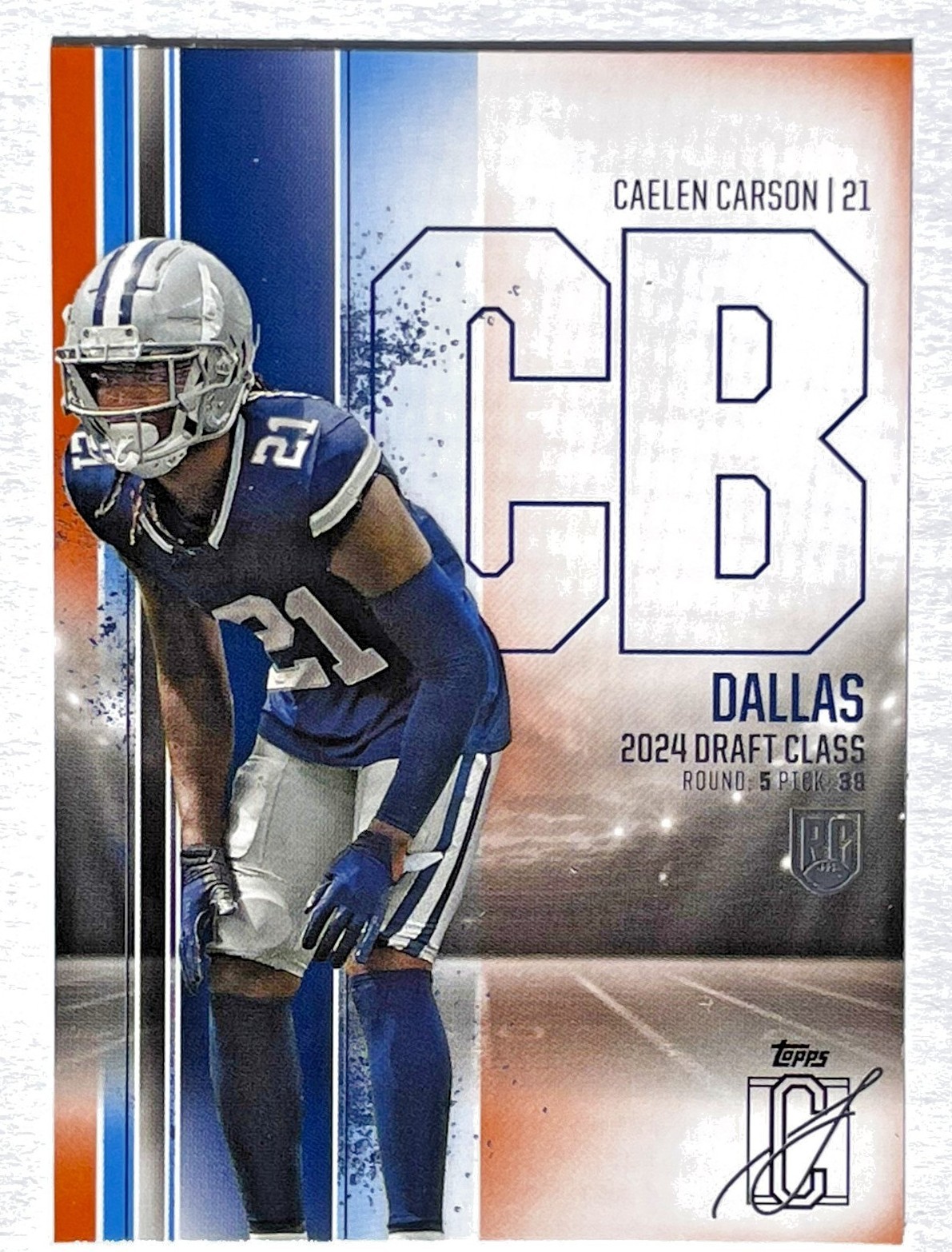 2024 Topps Signature Class - Rookies Caelen Carson #95 Orange /50 (RC ...