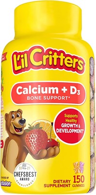 L'il Critters Kids Calcium Gummy Bears with Vitamin D3 , 150ct | eBay