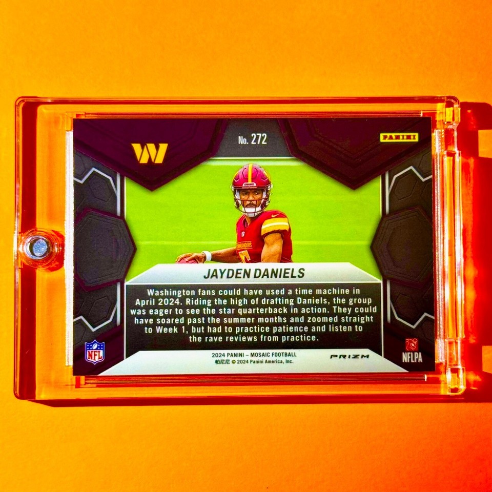 Jayden Daniels RARE BLUE REFRACTOR ROOKIE SP PANINI MOSAIC PRIZM NFL ...