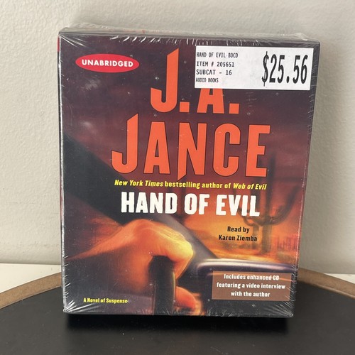Hand of Evil by J.A. Jance (English) Compact Disc Book - New Sealed ...