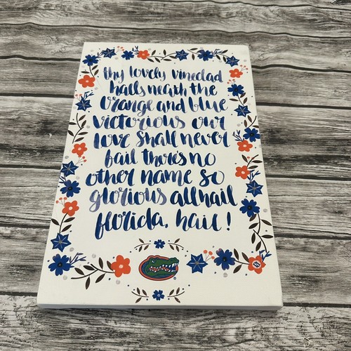 University of Florida UF Gators Fight Song Blue Orange Floral Logo ...