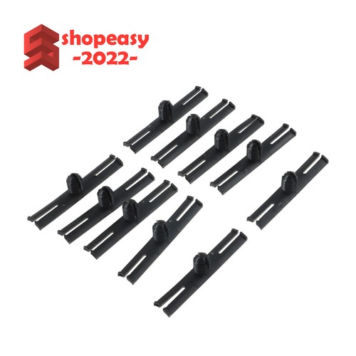 10x Push In Nylon Wire Bundle Fasteners Clips Black for Ford Lincoln ...