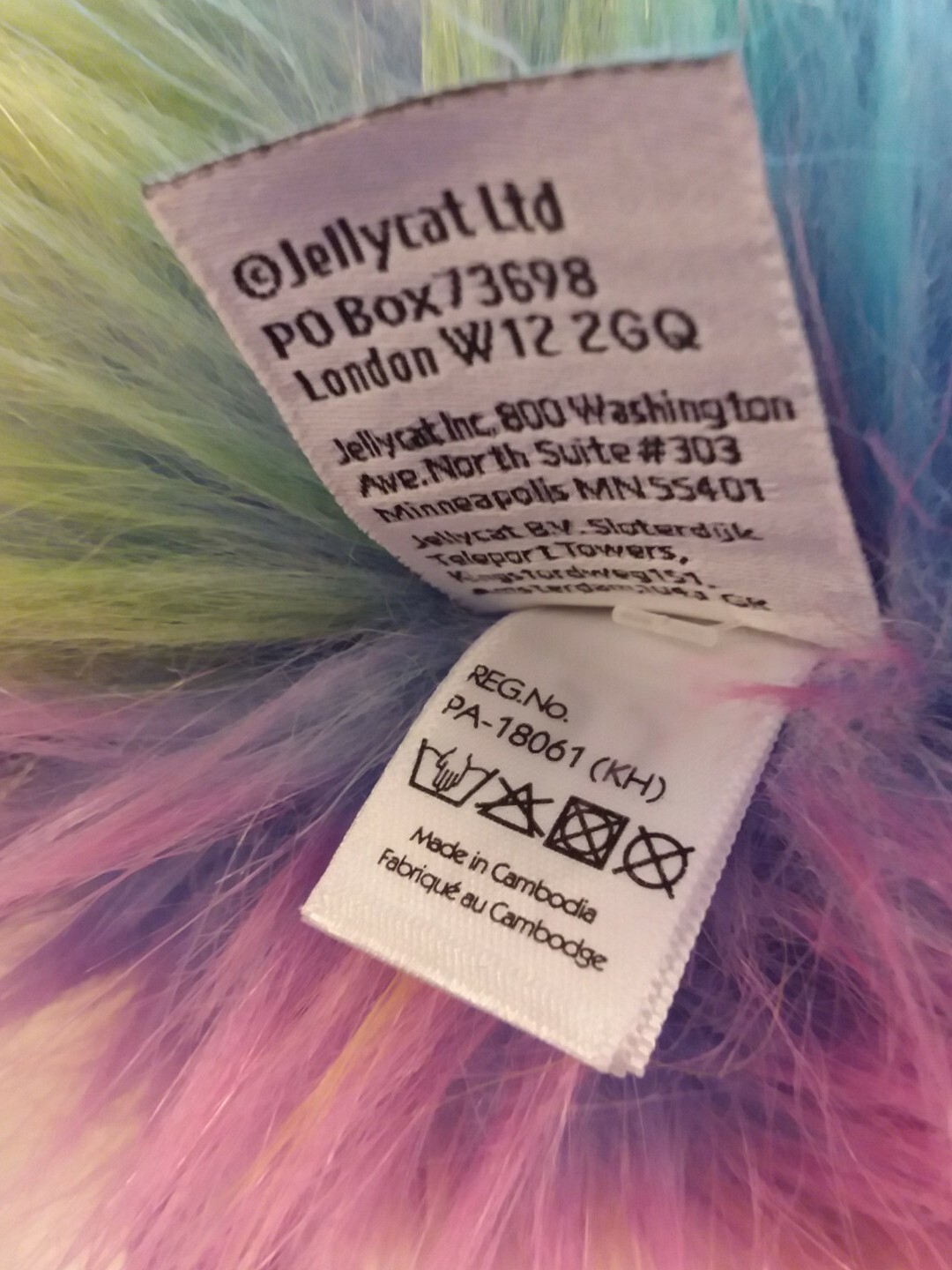 Jellycat Rainbow Pompom Emu Ostrich Stuffed Plush Animal Furry Bird ...