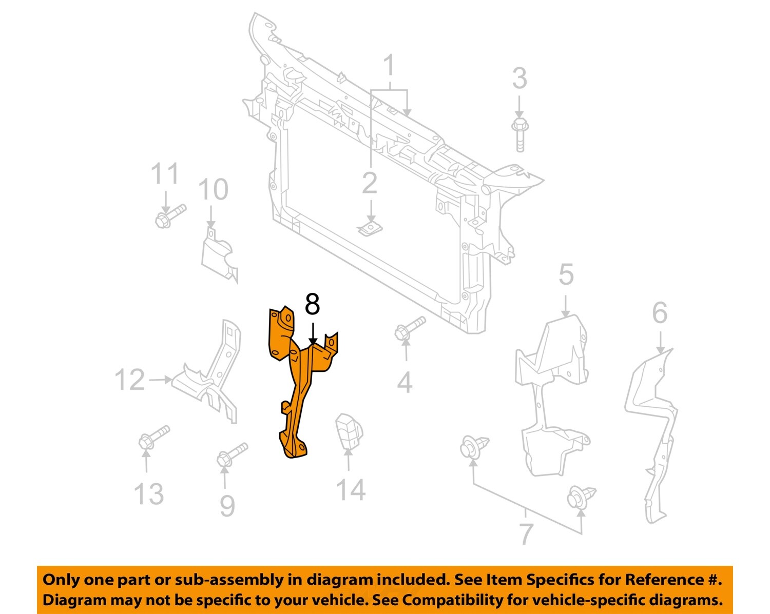 MAZDA OEM 07-15 CX-9 Radiator Support-Center Hood Lock Latch Support ...