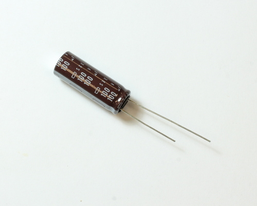 Lot of 100 UCC 100u 100V Aluminum Radial Electrolytic Capacitor ...