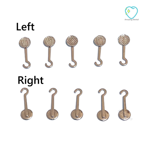 Dental Adhesive Crimpable Hook Orthodontic Bonding Lingual Button Hooks ...