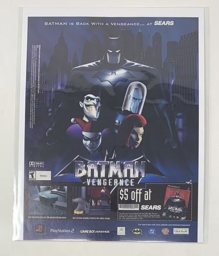 2001 Batman Vengeance Gamecube XBOX PS2 Vintage Print Ad Poster ...