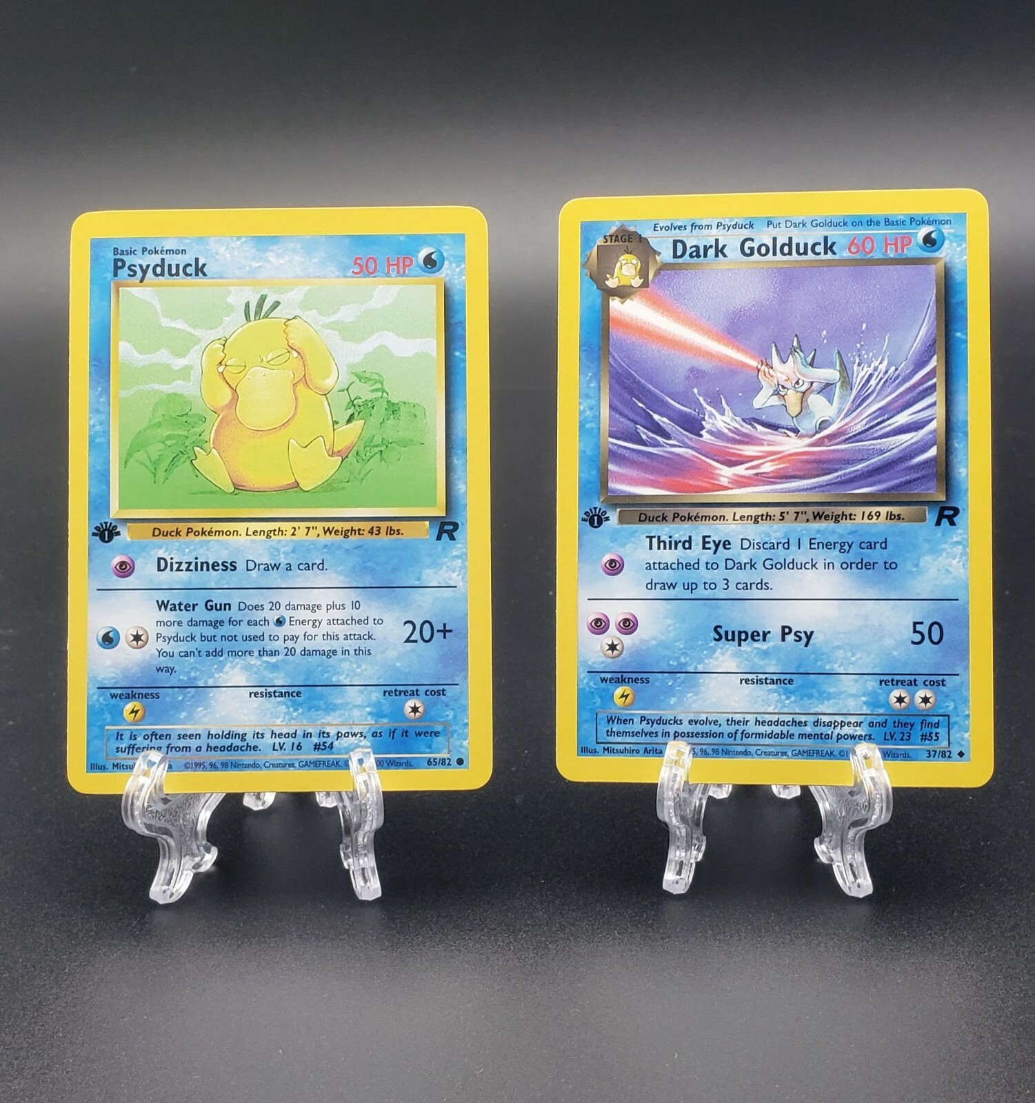 Pokemon TCG 1st Edition Psyduck & Dark Golduck Team Rocket Non-Holo | eBay