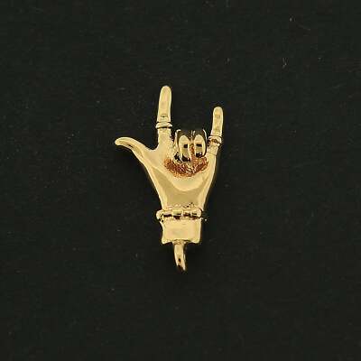 14k Gold Hand Sign Charm - I Love You - 14k Gold Filled - GLD360 | eBay