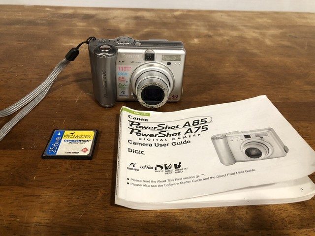 Canon PowerShot A85 4.0MP Digital Camera - Silver for sale online | eBay