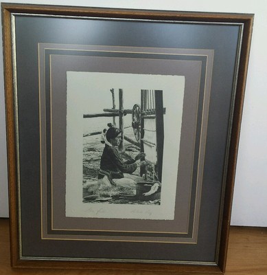 Steve Forbis Original Stone Lithograph "The Weaver" Hand Signed Artist ...