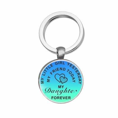 To My Daughter Key Chain Keyring My Little Girl Yesterday Forever Love ...