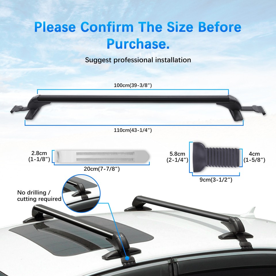 For Toyota Camry 2010-2022 Car Top Roof Rack Luggage Bicycle Carrier ...