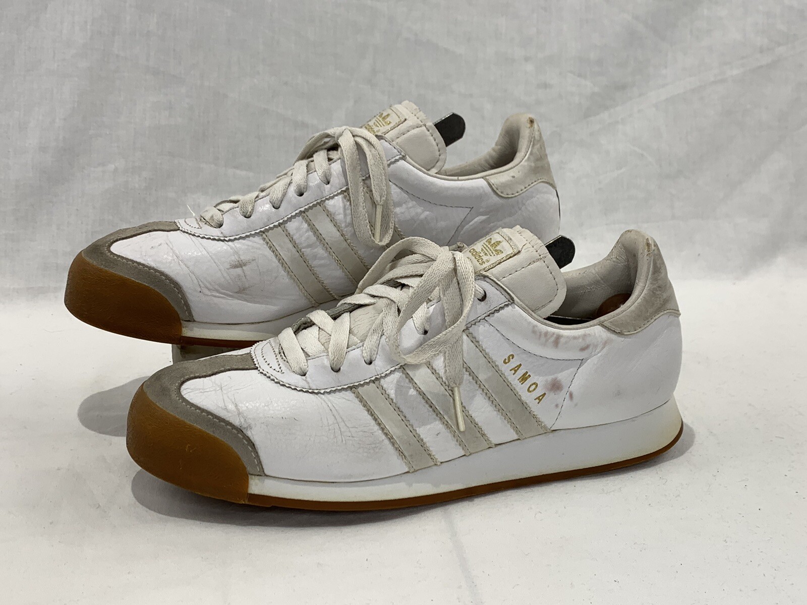 Adidas Samoa Classic Retro White Leather Shoes Women’… - Gem