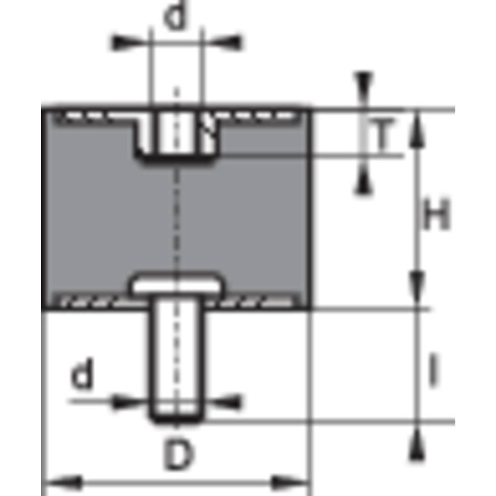 PB Fastener 100522 Patin fileté Filetage extérieur M6 Filetage ...