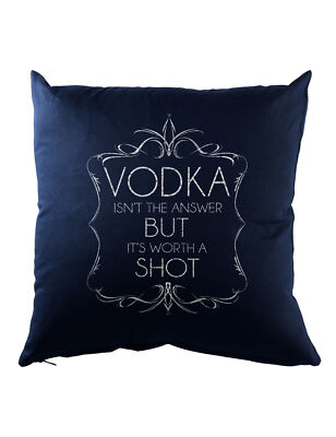 Vodka Isn'T The Answer Cushion Pillow Worth A Shot Fun Party Drunk ...