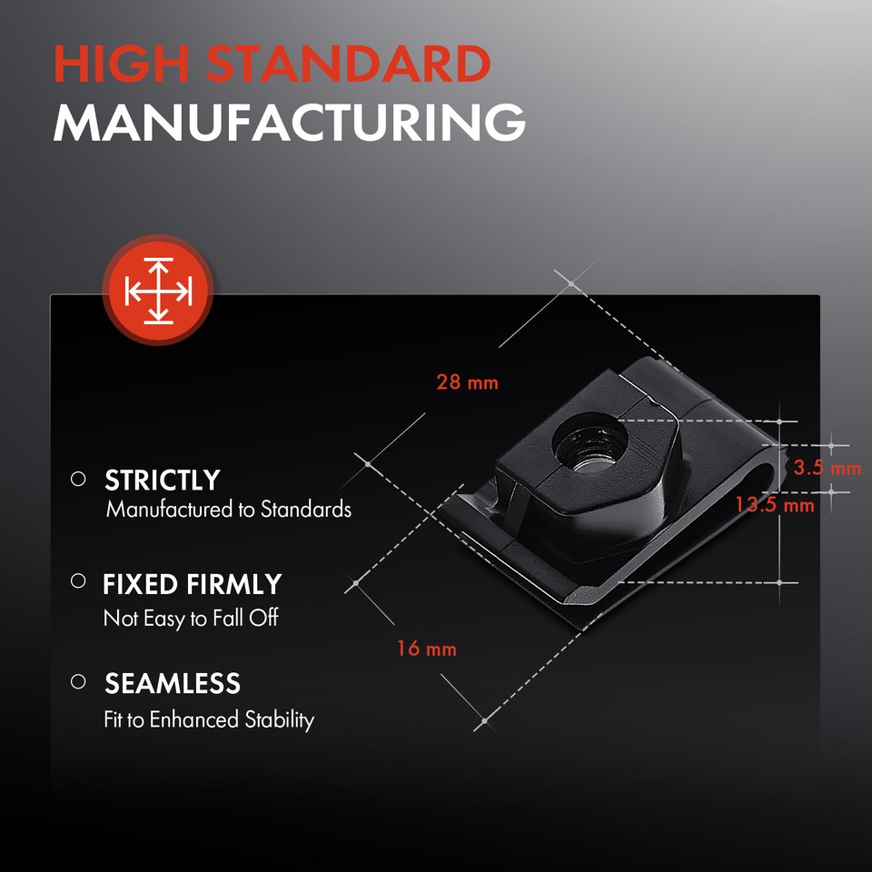 30x M6-1.0 License Plate Bracket U-Nut Retainer Clips for Nissan ...