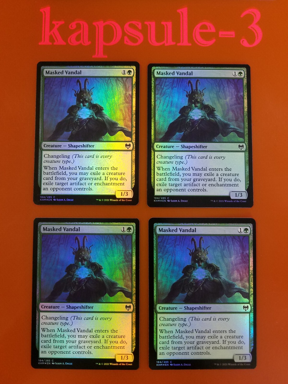 4x Masked Vandal | FOIL | Kaldheim | MTG Magic Cards | eBay