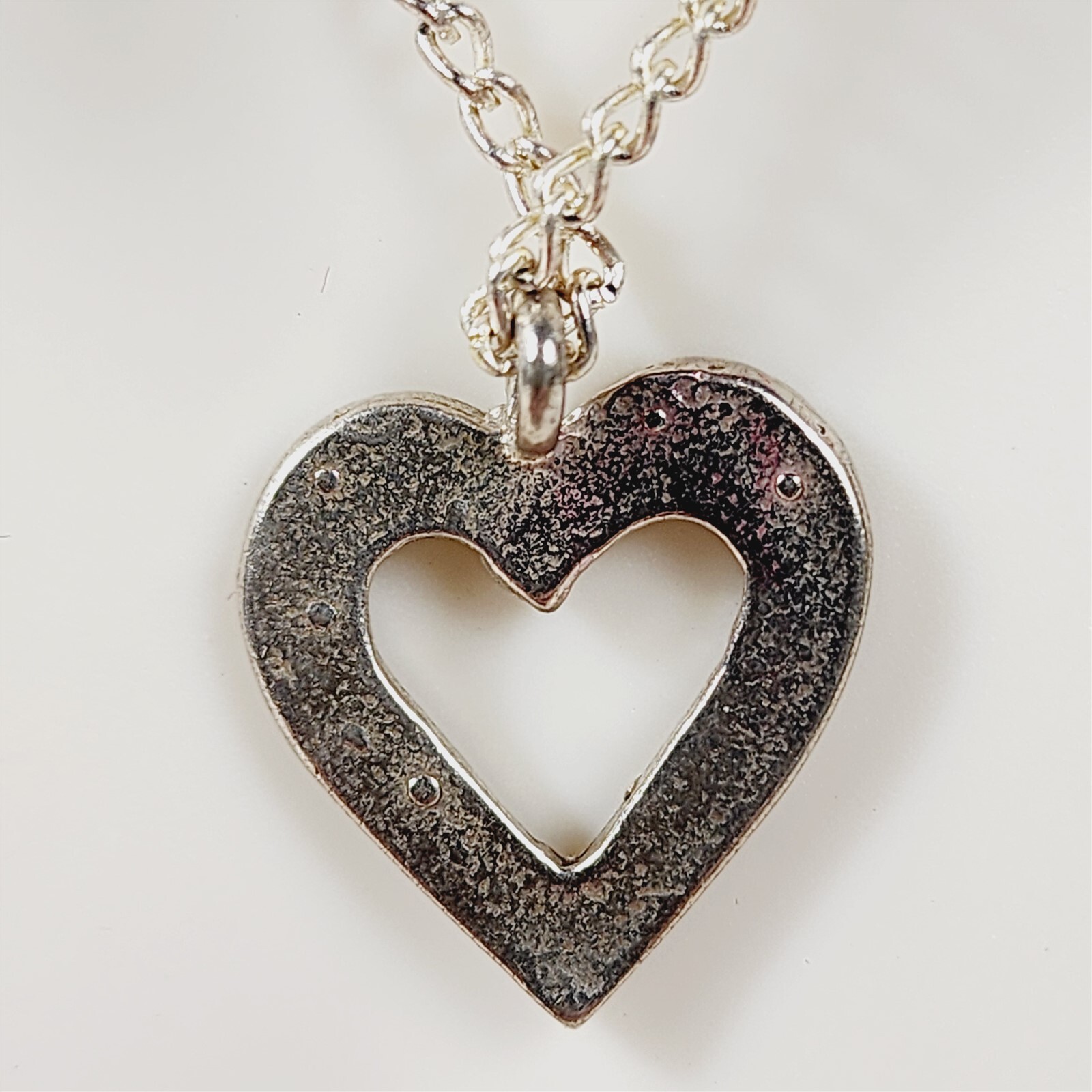 Vintage Heart Outline Crushed Turquoise Sterling Silv… - Gem