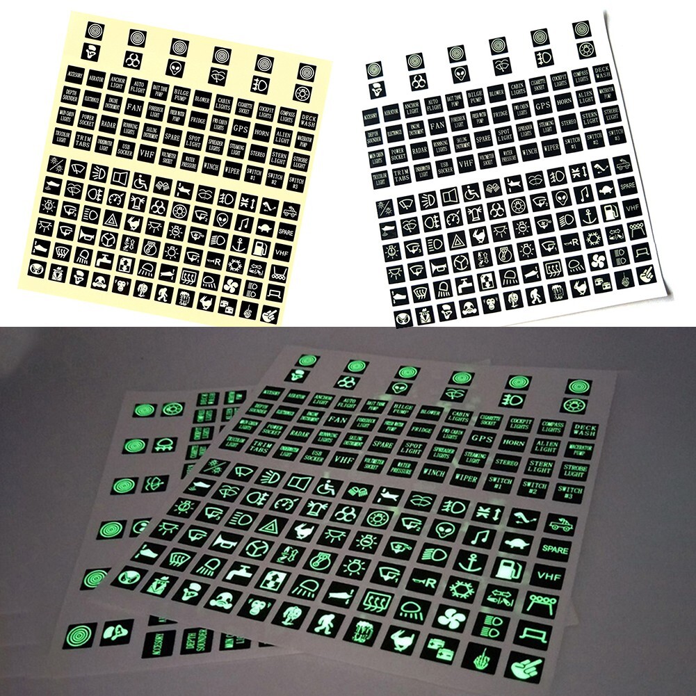 132 X Fuse Box / Switch Stickers Labels Decal Instrument Board Car Boat ...