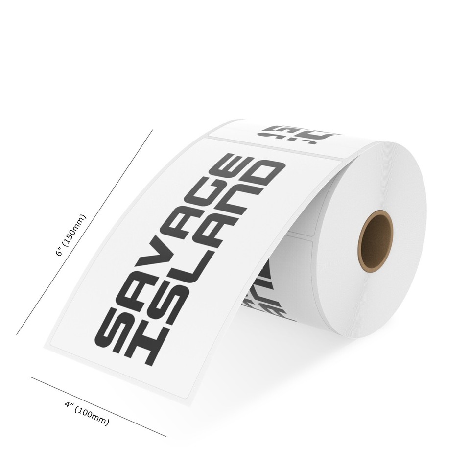 6x4" 100x150mm Direct Thermal Postage Label Shipping Labels 250/roll ...